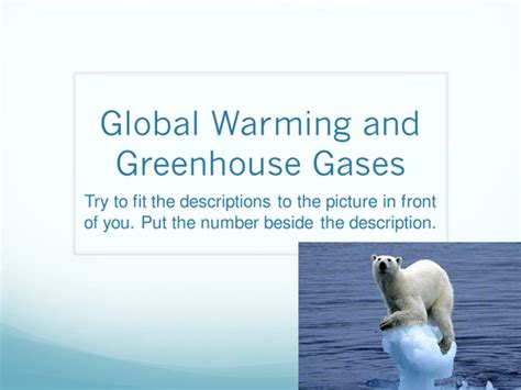 Global Warming Teaching Resources Global Warming Teaching Resources