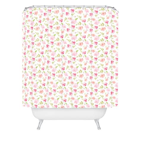 Floral Rose Woven Shower Curtain Wonder Forest Store