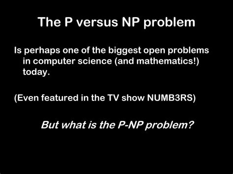 PPT Complexity Theory The P Vs NP Question PowerPoint Presentation