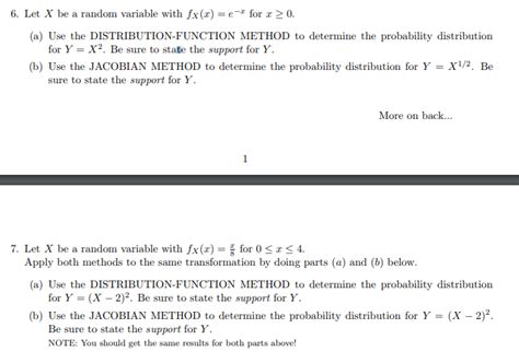 Solved 6 Let X Be A Random Variable With Fx E For 2 0