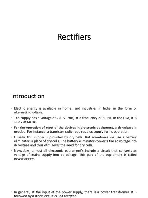 module 2 lec 4 rectifier pdf rectifier power supply