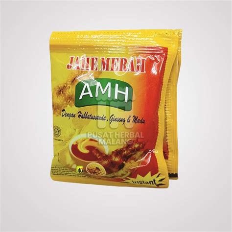 Promo AMH Jahe Merah Amanah 1 Renceng 12 Sachet Minuman Herbal Jahe