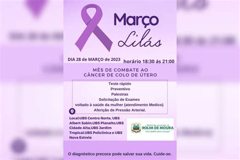 Mês Da Mulher Secretaria Municipal De Saúde Realizará Campanha Do