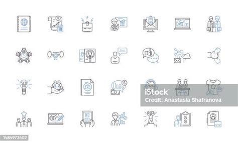 Web Developer Line Icons Collection Html Css Javascript Php Python Ruby