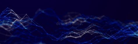 Abstract Illustration With Connected Dots And Lines Digital Network Background The Concept Of