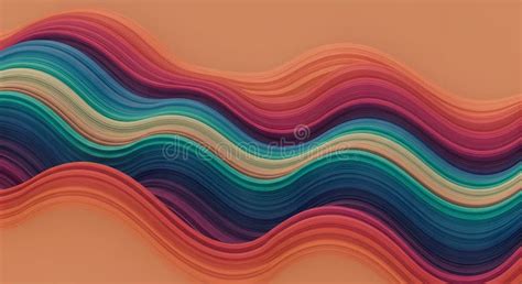 Colorful Abstract Waves Of Striking Vibrant Layers In A Flowing Pattern