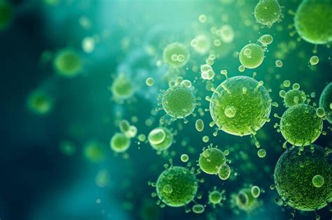 Premium Ai Image Toxic Bacteria And Viruses Resembling Floating