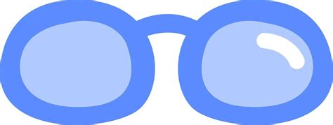 Blue Office Glasses Illustration Vector On A White Background