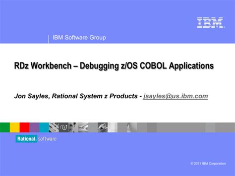 RDz Workbench Debugging Z OS COBOL Applications
