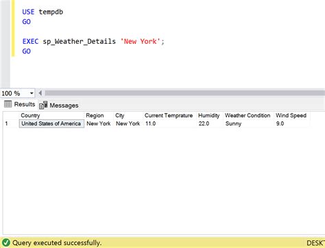 SQL Server How To Check Weather Of Any Location Using API SQL Server Portal