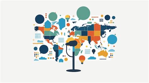 Global Speech Flat Vector Isolated On White Background Premium Ai Generated Vector