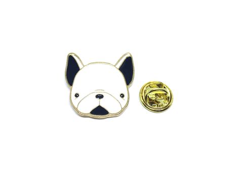 French Bulldog Dog Face Pin Finox