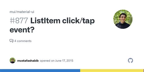 Listitem Clicktap Event · Issue 877 · Muimaterial Ui · Github