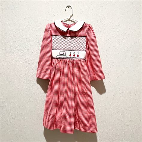 Luli And Me Dresses Luli Me Vintage Smocked Red And White Gingham