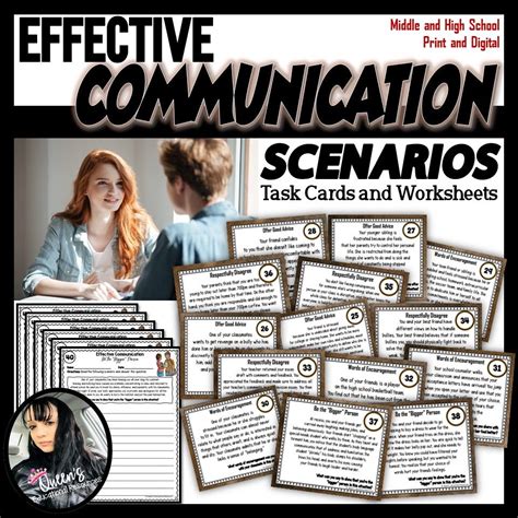 Communication Skills Scenario Task Cards And Worksheetsabout This