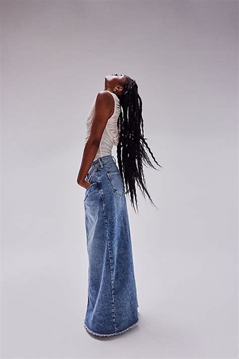 We The Free Come As You Are Denim Maxi Skirt Denim Maxi Skirt Maxi