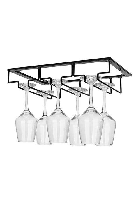 Barware Creative 3 Slots Wine Glass Rack Under Cabinet Stemware