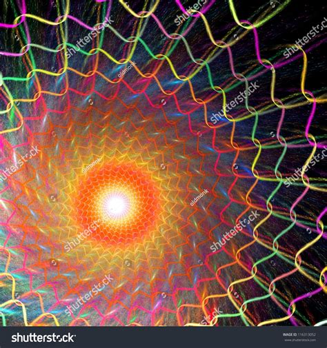 Concentric Wavy Lines Abstract Space Illustration Stock Illustration 116313052 Shutterstock