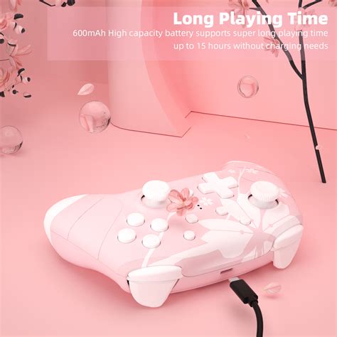 Mytrix Upgraded Pink Pro Wireless Controller Compatible With Nintendo
