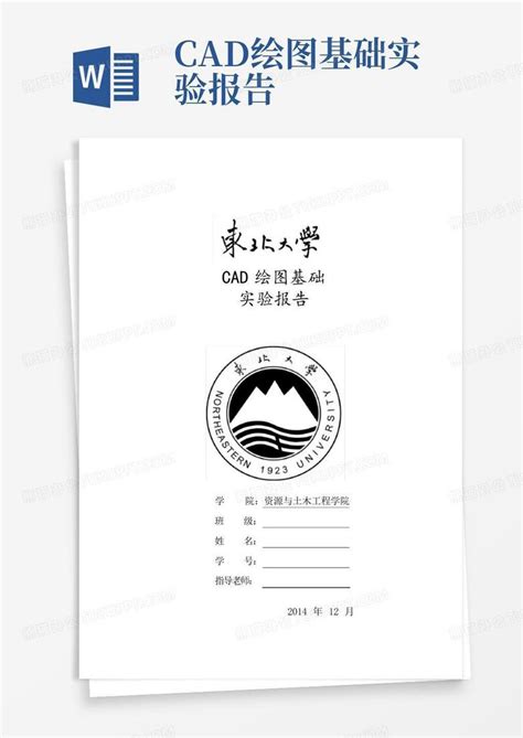cad绘图基础实验报告Word模板下载 编号lgzjnmex 熊猫办公