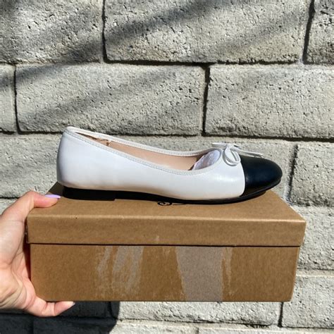 Shodense Shoes Cap Toe Ballet Flats Black And White Poshmark