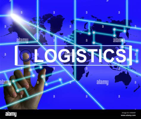 Logistics Screen Indicates Logistical Strategies And Internation Stock
