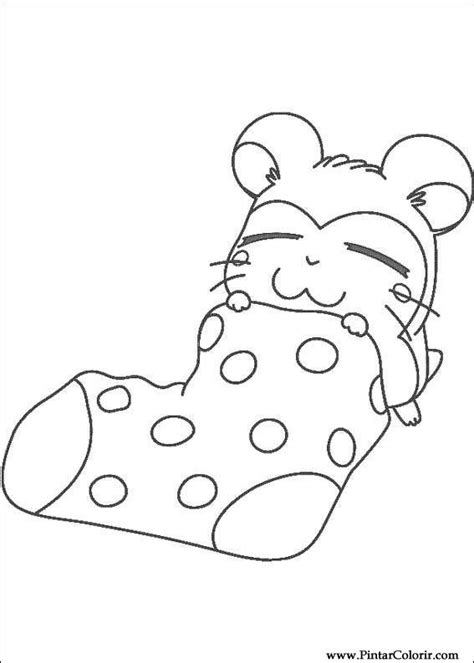 Desenhos Para Pintar E Colorir Hamtaro Imprimir Desenho 002