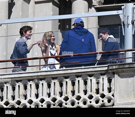 Milan Zendaya And The Actors Of Luca Guadagninos Film Challengers Pictured Zendaya Stock