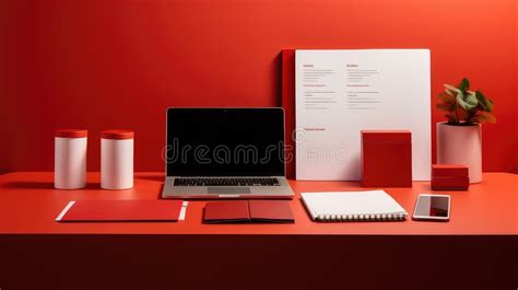 Sleek Red Document Layout Stock Illustration Illustration Of Digital 383456266