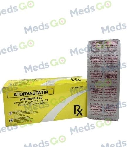 Atorsaph Atorvastatin 20mg Film Coated Tablet 100s Price In The