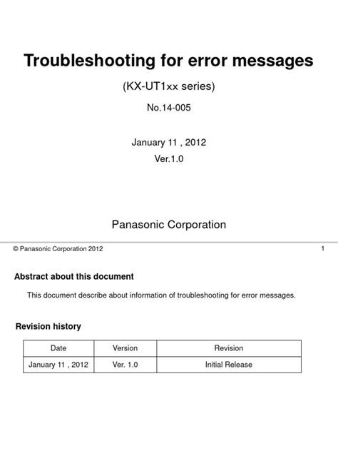 Troubleshooting For Error Messages Ut1 10 Pdf Session Initiation