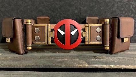 Deadpool And Wolverine Inspired Leather Belt With Pouches Superhero