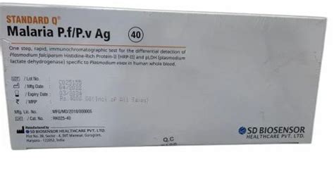 Malaria Pf Pv Ag Sd Biosensor At Rs 24 Malaria Kit In New Delhi Id 2850144752873
