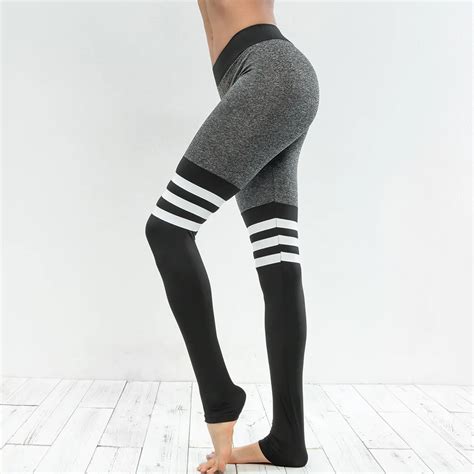 Vuetrpoy Yoga Pants Splicing And Colour Matching Ring Yoga Leggings In