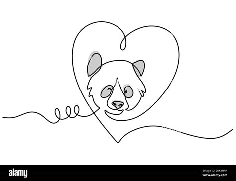 One Continuous Single Line Of International Red Panda Day With Love Symbol Isolated On White