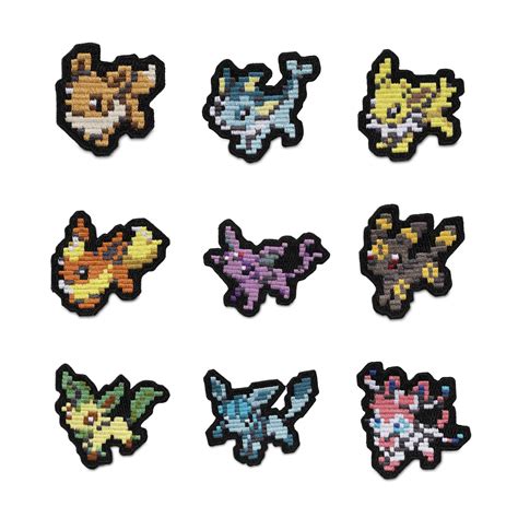 Eevee Pixel Collection Patches 9 Pack Pokémon Center Official Site