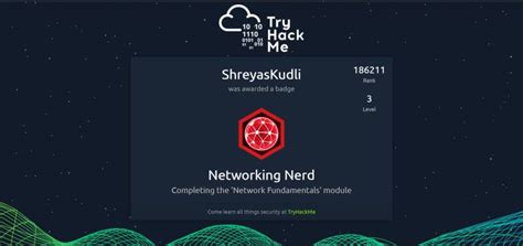 Shreyas Kudli Venkatesha On Linkedin Security Network Tryhackme