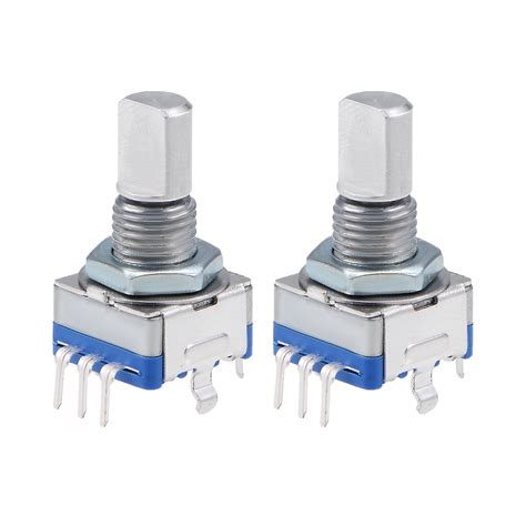 360 Degree Rotary Encoder Code Switch Digital Ec11 7 Pins 15mm D Shaft 2pcs Walmart Canada
