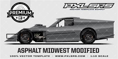 Asphalt Midwest Modified Side Premium Vector Template Pixelsaurus