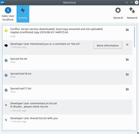 Sync Activity Entries · Issue 538 · Nextclouddesktop · Github