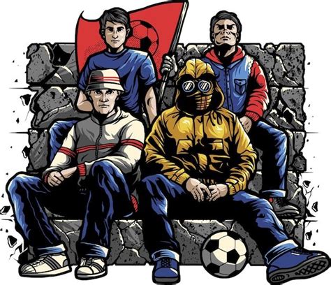 Premium Vector Hooligan Football In 2023 Casual Art Football Art