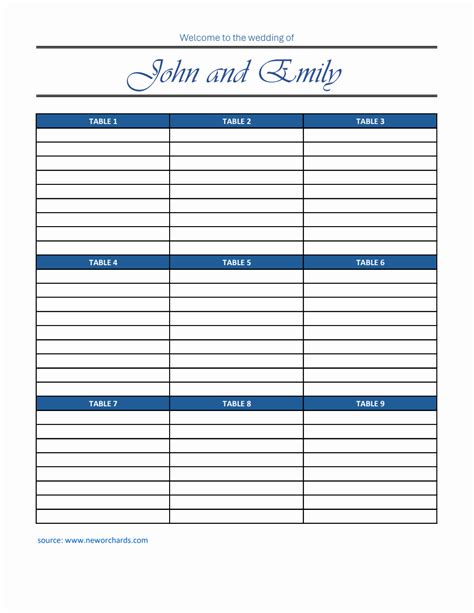 Free Excel Wedding Planning Templates