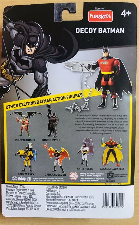 Funskool Batman Decoy Batman Action Figure Collectible Toy Age 4 Free Ship