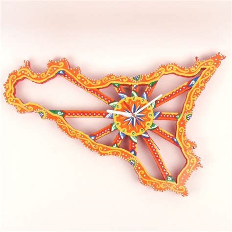 Decorated Sicilian Wall Clock Sicily Lover