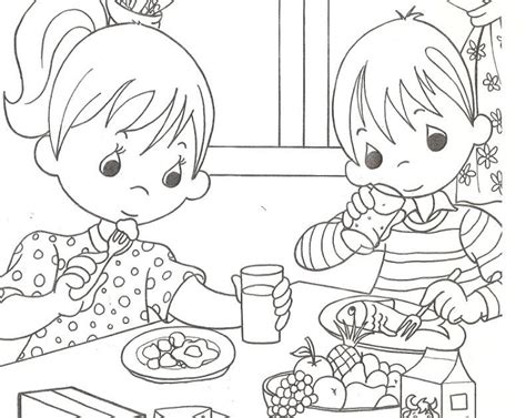 Dibujos Para Colorear Ninos Comiendo Para Colorear Vrogue