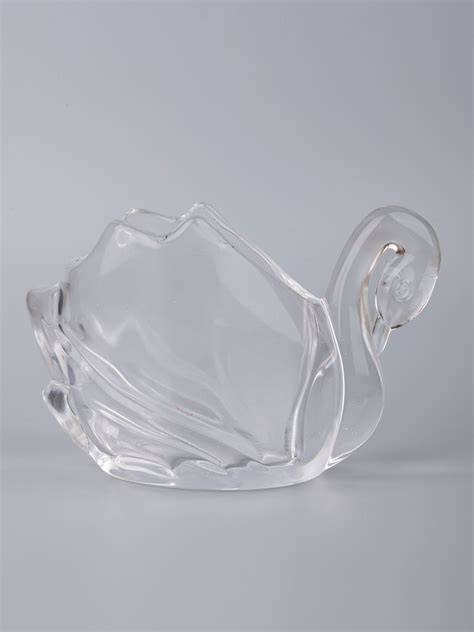 Shop Elegant Clear Glass Swan Serving Bowl Discover Now
