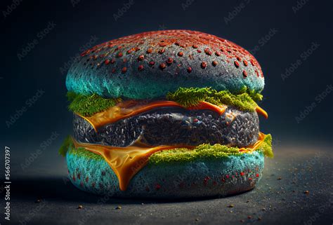 Mold Burger Cheeseburger Ai Generative Illustration Silicone Mold