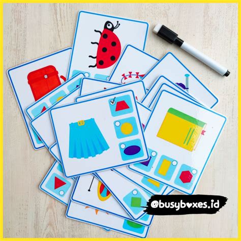 [busyboxes Id] Mainan Edukasi Busy Page Mencocokan Bentuk Shape Bentuk