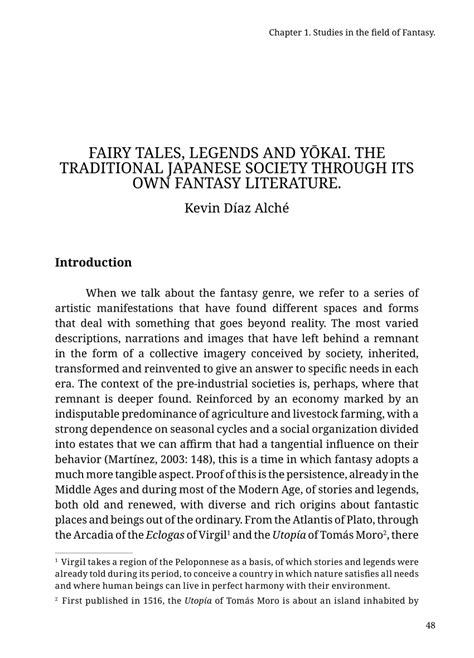 Pdf Fairy Tales Legends And Yōkai The Traditional Japanese Society
