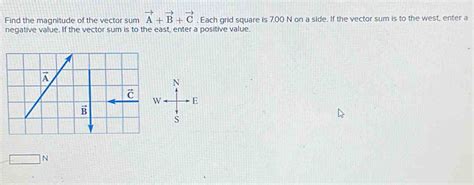 Find The Magnitude Of The Vector Sum Vector Avector Bvector C Each